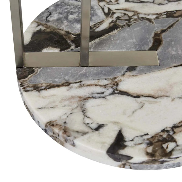 Amara Linear Side Table Ocean Marble – the design library