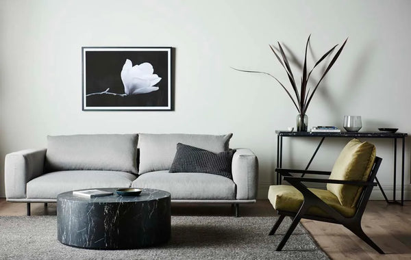 Elle Block Round Coffee Table White – the design library